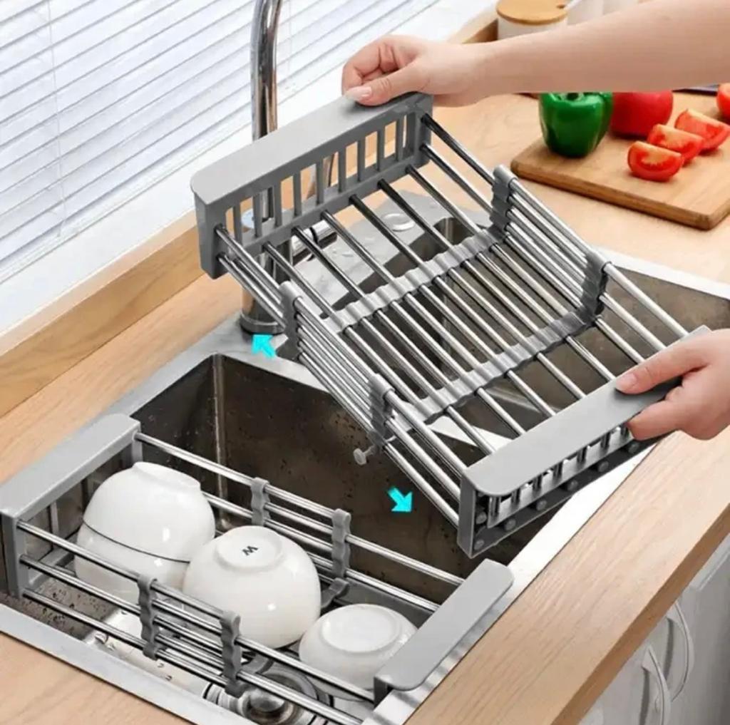 Stainless Steel Retractable Dish Drain Holder – trendly